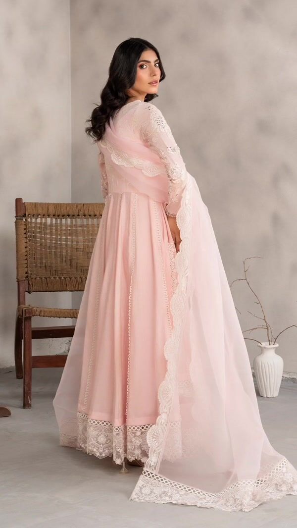 Cotton silk Pishwas in Baby pink by Laleen - LST6587 | Laam.pk