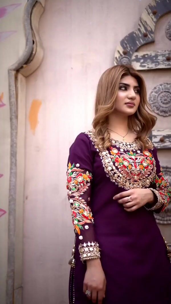 Chiffon Sharara in Purple by Miss & Mrs - BBE8662 | Laam.pk