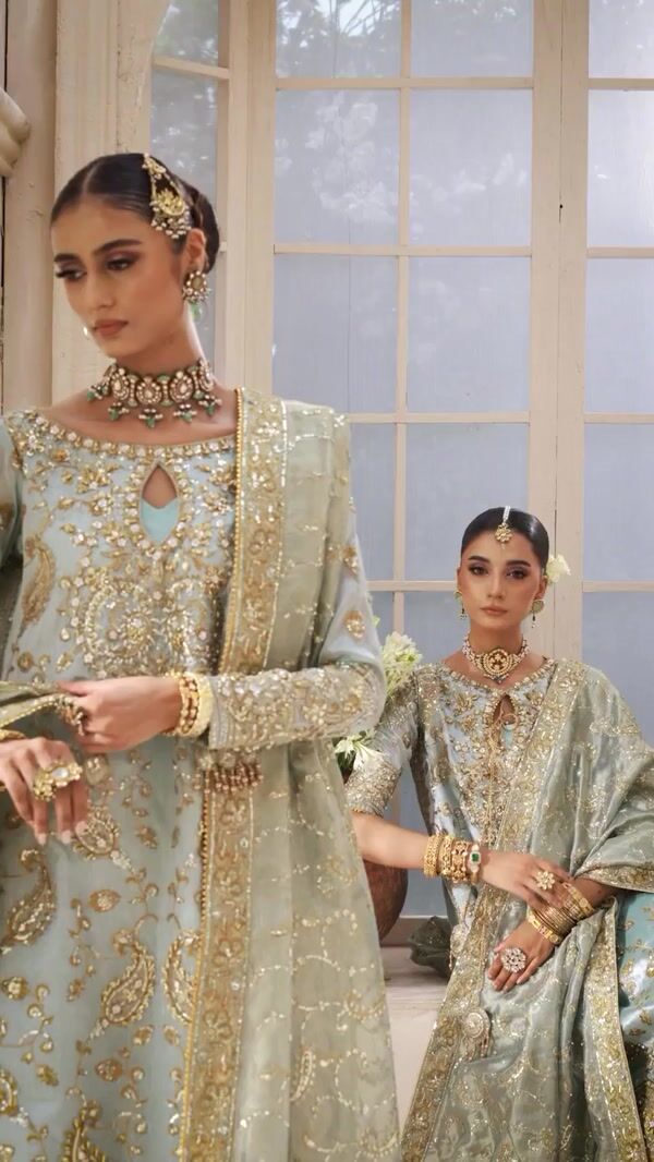 Unstitched in Mint green by Aik Atelier - ZUH0073 | Laam.pk